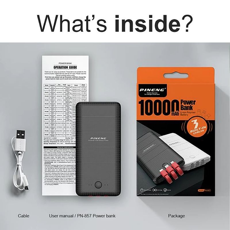 PN857(100% Original power bank pineng 10000mAh) | Shopee Malaysia