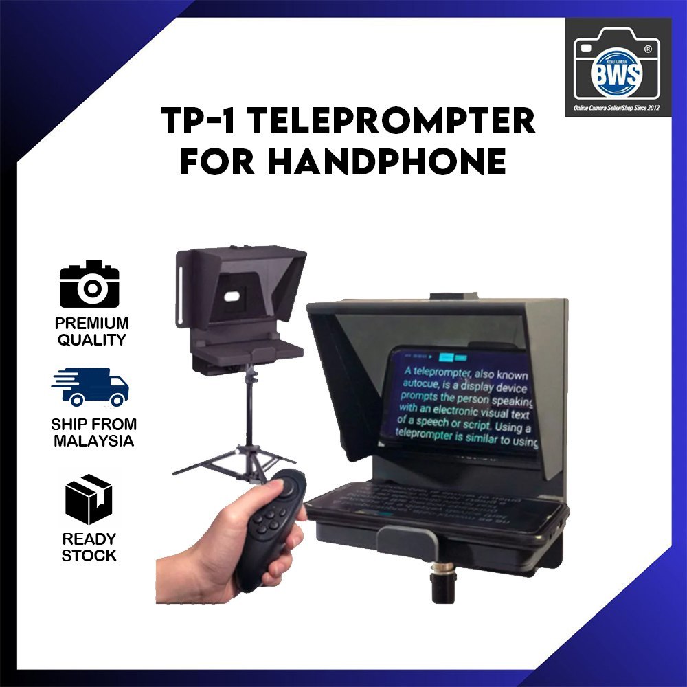 (NEW) GoLive Mini Teleprompter TP-1 Autocue for Mobile Phone and Camera ...