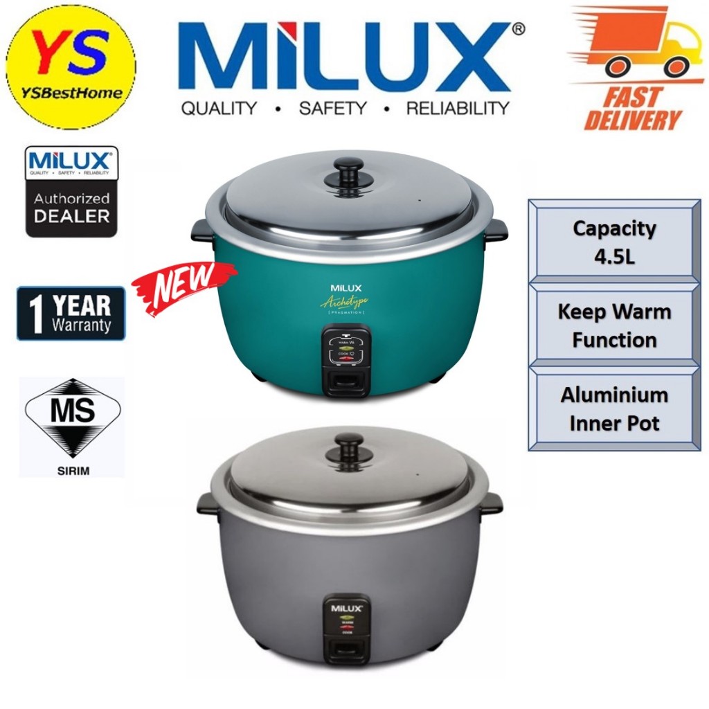 Milux Electric Rice Cooker 4.5L MRC-545 MRC545 Periuk Nasi Besar ...