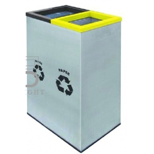 Stainless steel & powder coating recylcle bin (2 IN 1) Recycle-138/SS ...