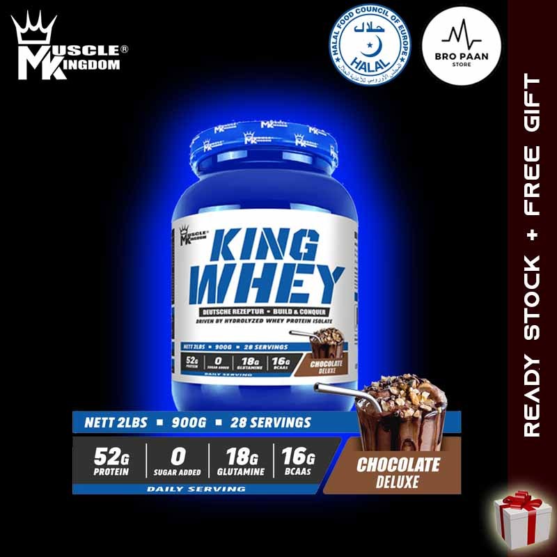 Muscle Kingdom Whey Protein King Whey (900Gram) - Lean Muscle, Halal ...