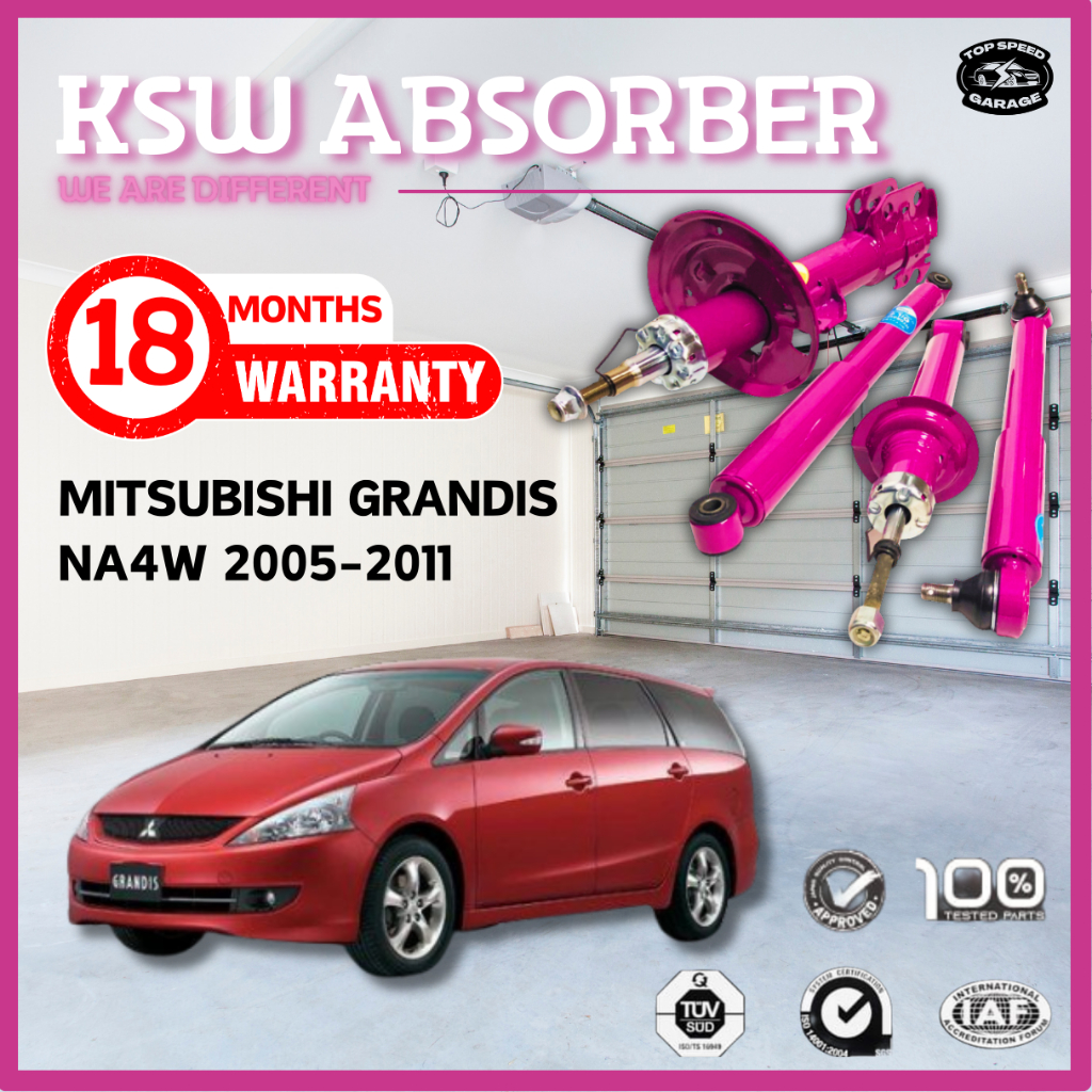MITSUBISHI GRANDIS 2.4 NA4W - KSW (GAS) Shock Absorber FRONT & REAR ...