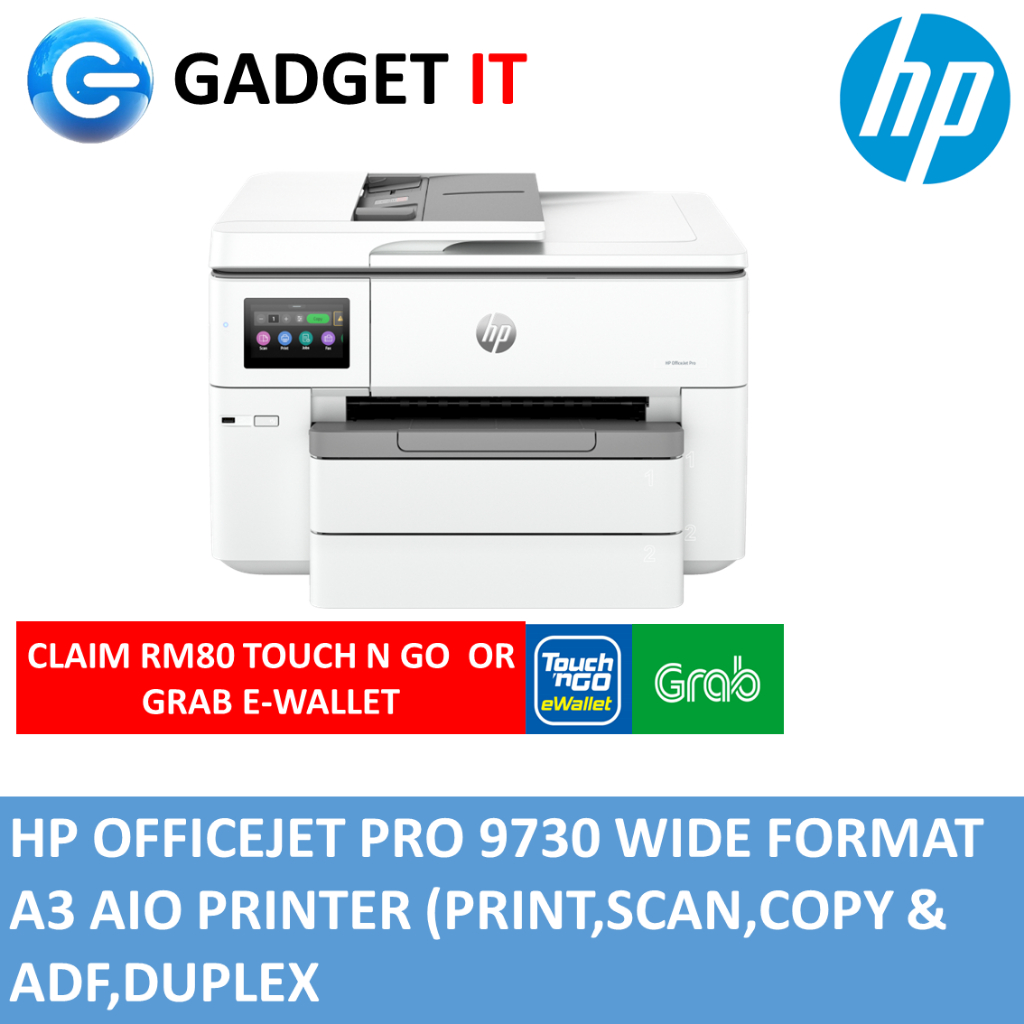 HP OFFICEJET PRO 9730 WIDE FORMAT A3 AIO PRINTER (PRINT,SCAN,COPY & ADF,DUPLEX | Shopee Malaysia