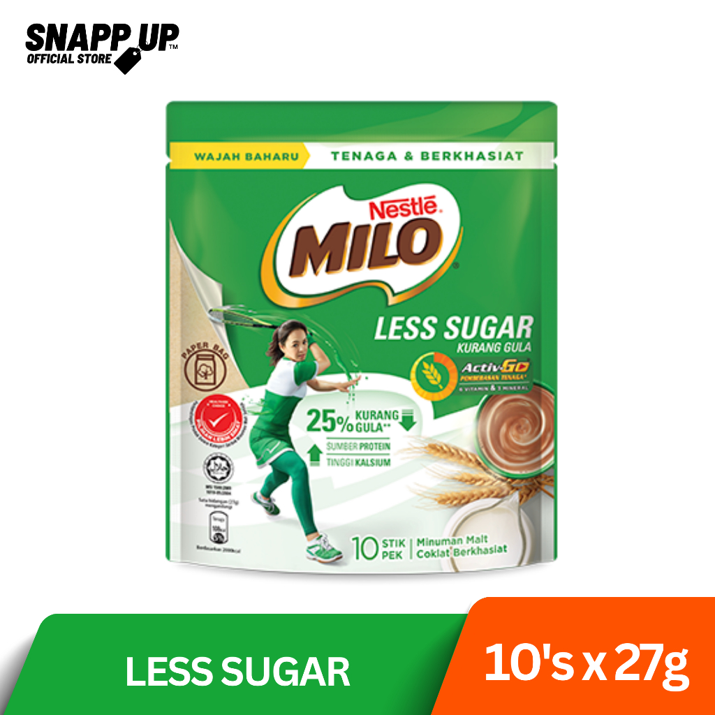 Nestle Milo Activ-Go Less Sugar 10's x 27g | Shopee Malaysia