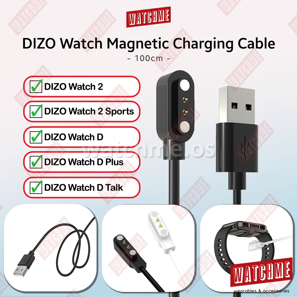 DIZO Smart Watch Magnetic Charging USB Cable 100cm (DIZO Watch 2 Sport ...