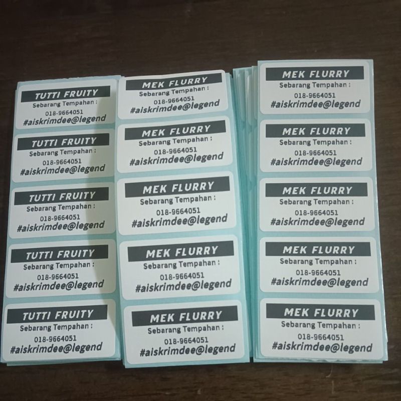 Sticker Aiskrim Malaysia 100pcs | Shopee Malaysia
