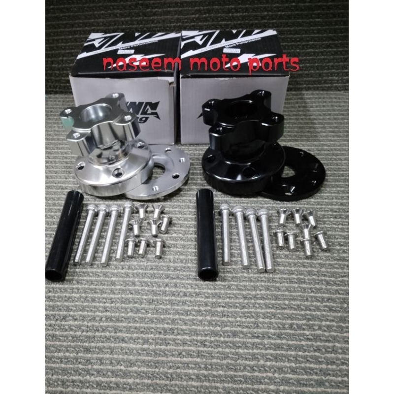 KING DRAG CAN CUSTOM HUB ADAPTER V2 /CHROME /BLACK FOR Y15ZR V2 ...