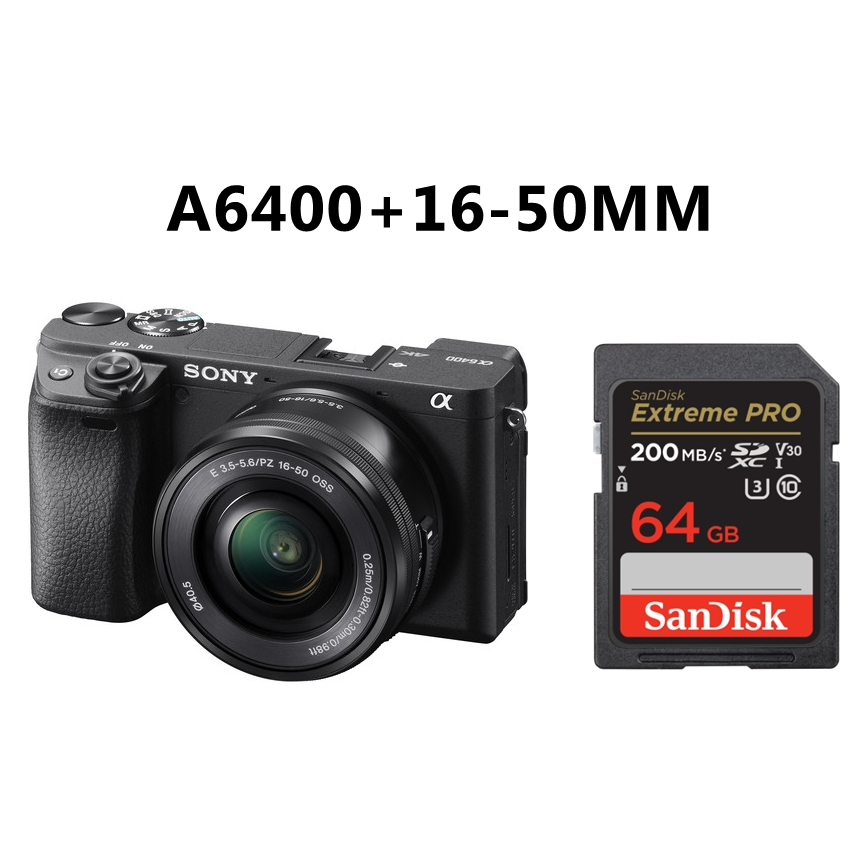 Sony Alpha A6400 (16-50mm) Kit Lens + 64GB Basic / Combo Package (Sony ...