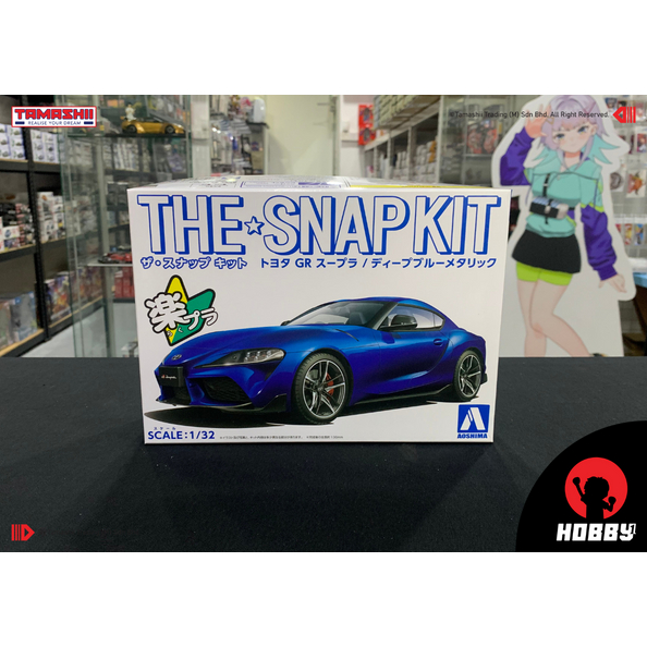 Aoshima The Snap Kit Toyota GR Supra (Deep Blue Metallic) (Scale 1/32 ...