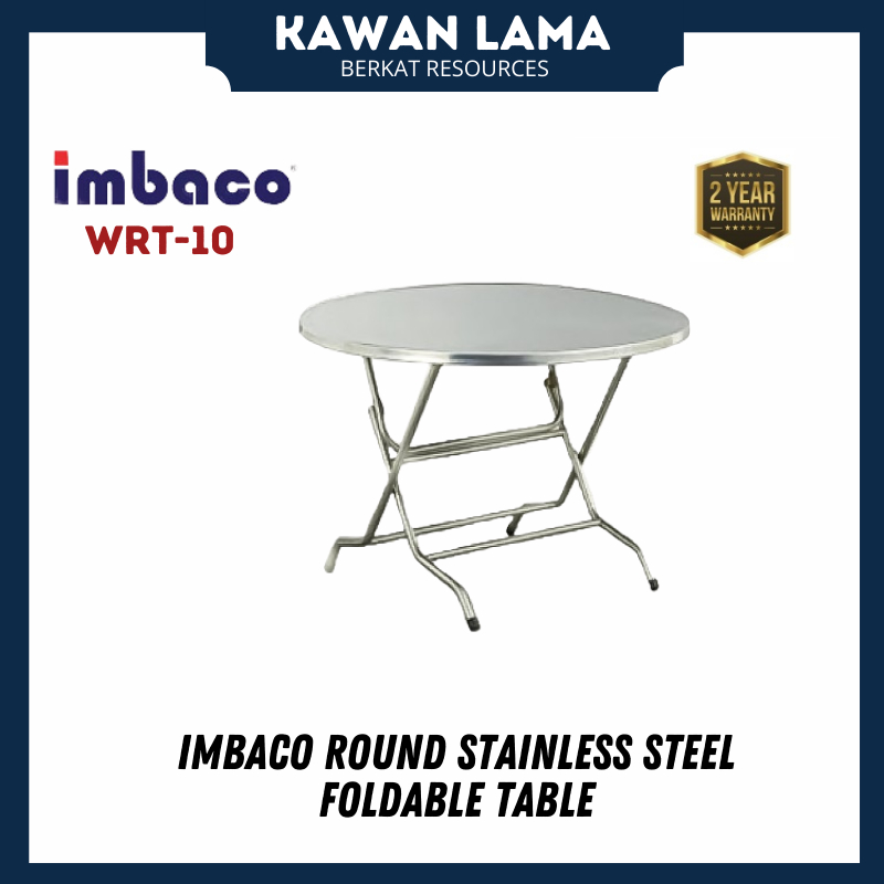 Imbaco Round Stainless Steel Foldable Table (1000*760mm) | Shopee Malaysia