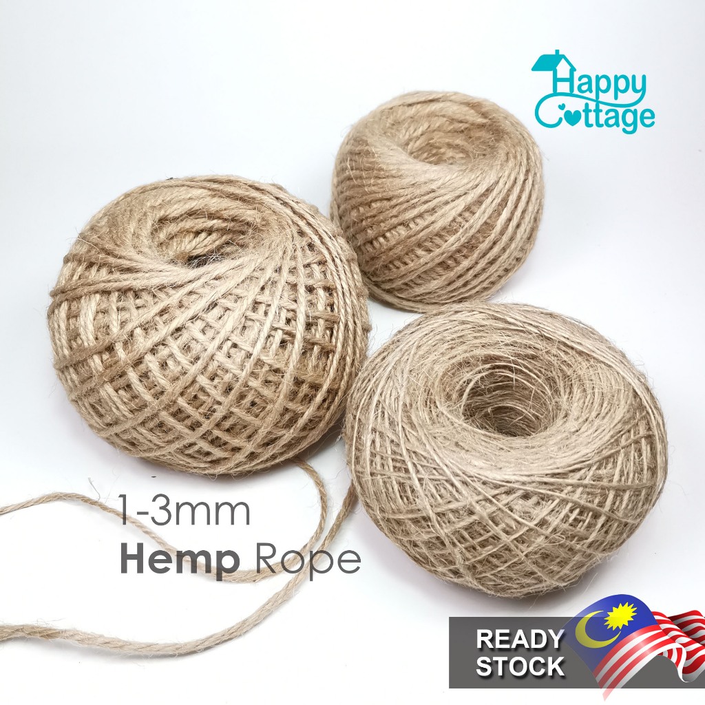 1mm/2mm/3mm/Hemp Twine/Jute Rope/Tali Guni/Art & Craft/DIY天然麻绳/黄麻绳 ...