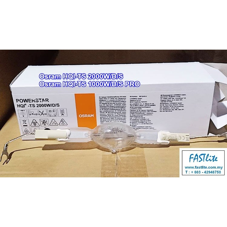 Osram HQI-TS 2000W/D/S K12s-36 Double-Ended Lampu Halida Logam (Buatan Germany) | Shopee Malaysia