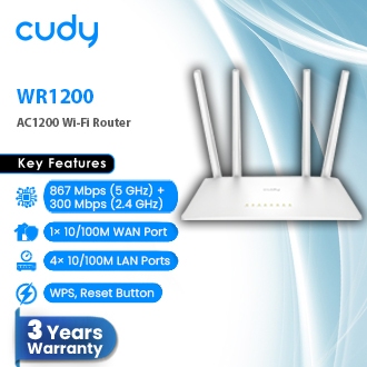 Cudy WR1200 | AC1200 4-IN-1 Wi-Fi Router / Wi-Fi Extender / Access ...