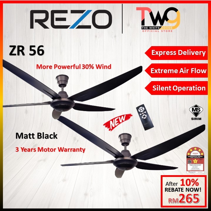 [Buy 1 FREE 1] Rezo Ventus Ceiling Fan MY56 / MY40DC / ZR42 / MY56DC ...