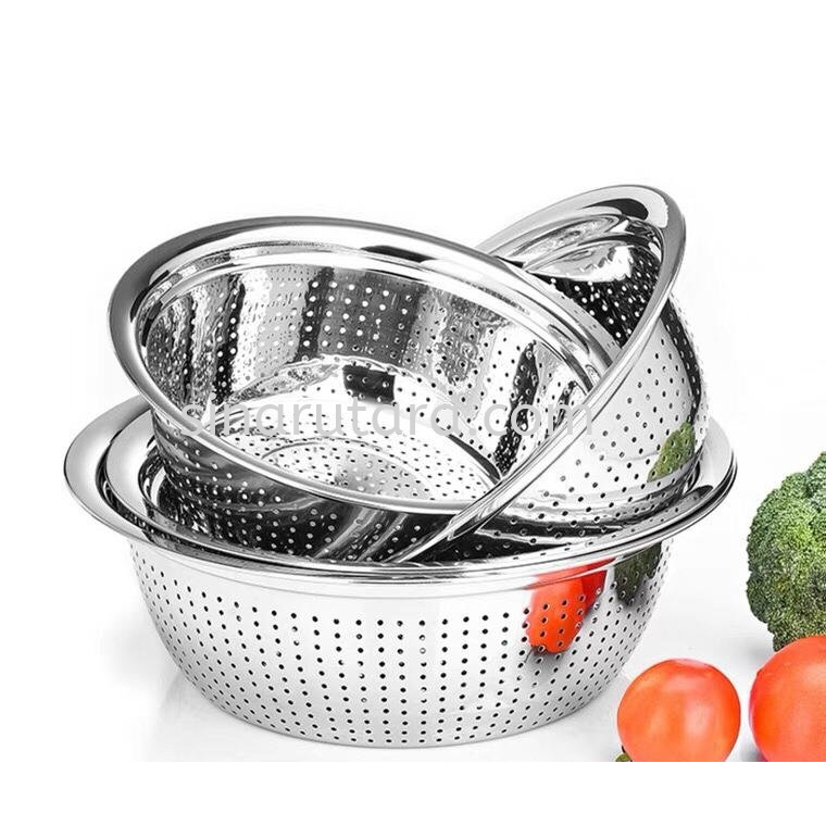 S/S Kitchen Strainer Washing Vegetables, Fruit And Rice Colanders ...