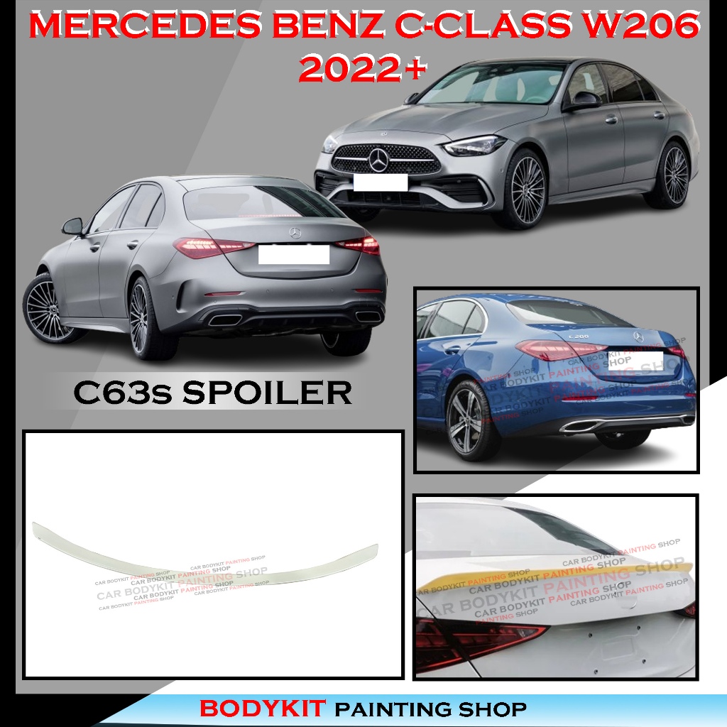 MERCEDES BENZ C-CLASS W206 2022+ C63s STYLE CAR SPOILER REAR SPOILER ...