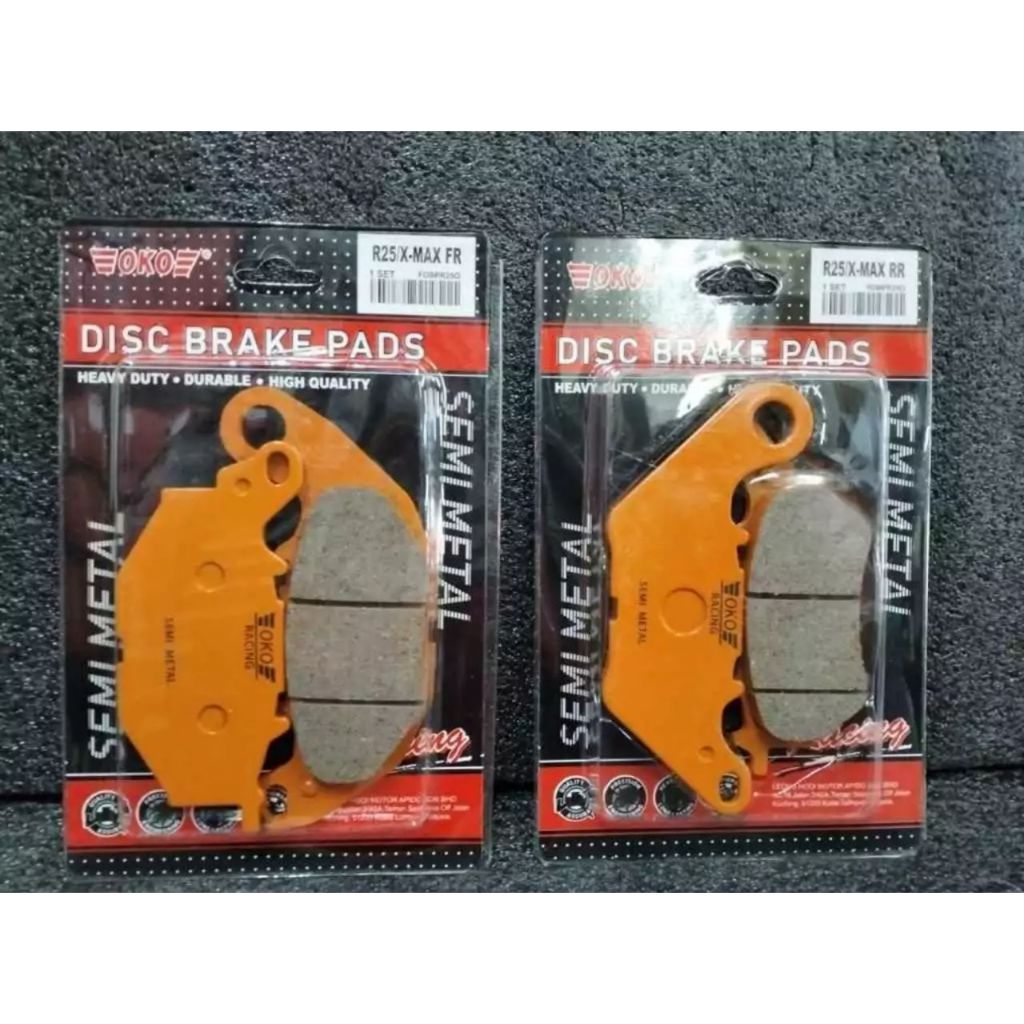 R25 / XMAX 250 / XMAX 300 /MT250 OKO SEMI DISC BRAKE PAD ( FRONT / REAR ...