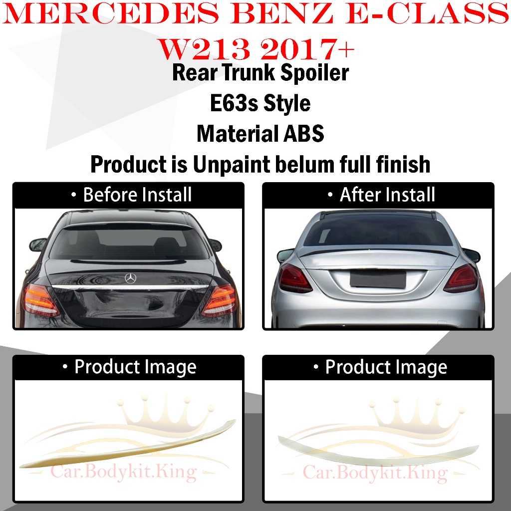 MERCEDES BENZ E-CLASS W213 2017+ E63s STYLE CAR SPOILER REAR SPOILER ...