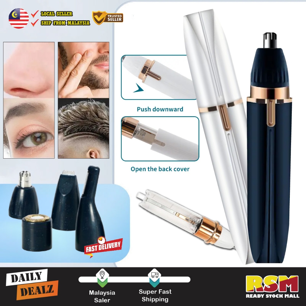 Battery Operated 4in1 Mini Portable Shaver Hair Trimmer Painless ...
