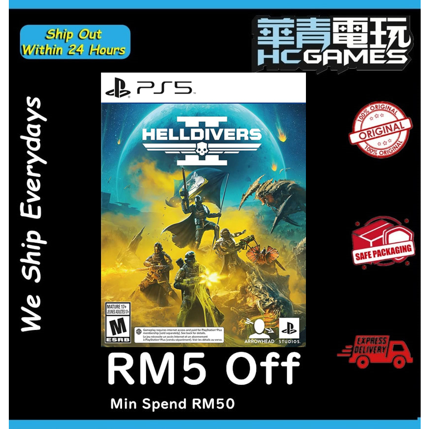 PS5 Helldivers 2 (English-Disc-New Seal) 绝地战兵 2 | Shopee Malaysia