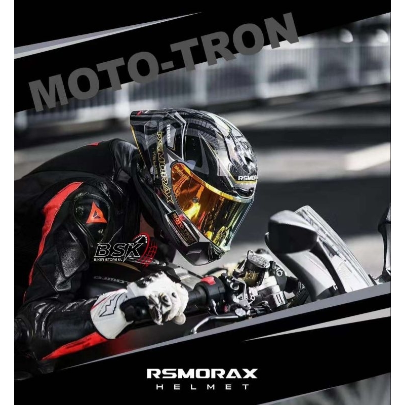 Original RSMORAX (Motorax) R50s Pro Moto-Tron Full Face Helmet | Shopee Malaysia