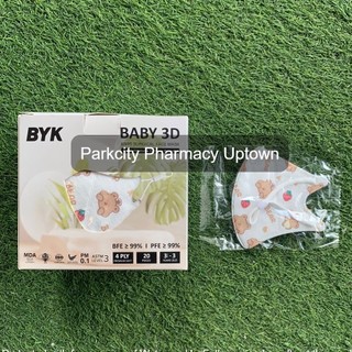 BYK Baby 3D KN95 Surgical Face Mask 20s (White)/20s Choco Bear/Adult ...