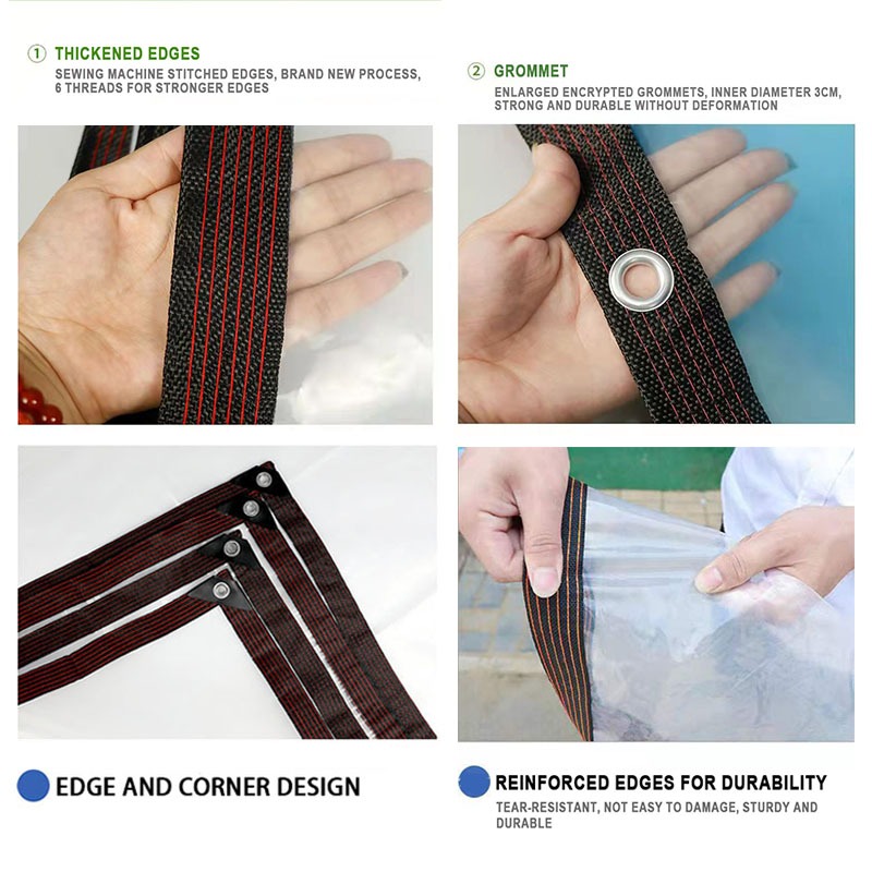 Waterproof canvas Thickened rainproof cloth Plastic PE Film Transparent ...