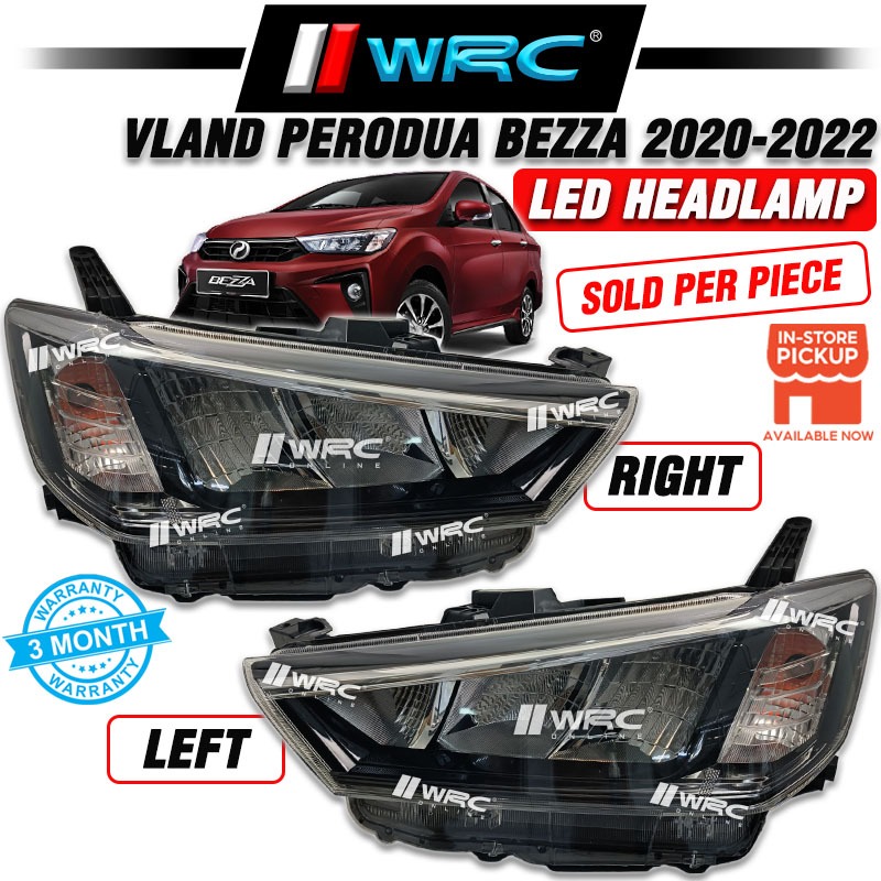 Vland Perodua Bezza 2020 - 2022 Led Headlamp ( 1pc ) | Shopee Malaysia