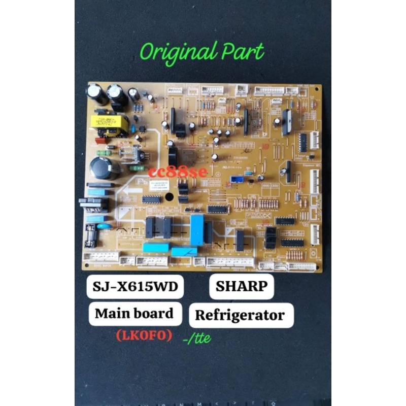SHARP REFRIGERATOR MAIN PCB BOARD ORIGINAL PART SJX615WD SJ-X615WD ...