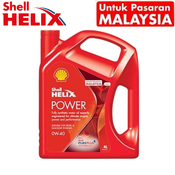 550054071 Shell Helix Power Fully Synthetic 0W40 SN PLUS Engine Oil (4L ...