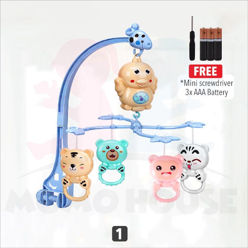 Ready Stock 🔥 Baby Music Bed Bell Toy for Crib And Baby Cot With Music ...