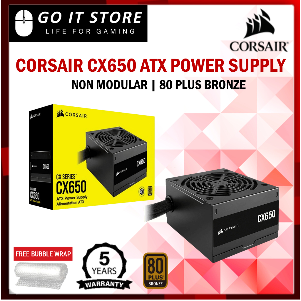 Corsair CV550 CV650 CV750 CX550 CX650 CX750 550W 650W 750W 80 Plus Bronze Certified Non Modular ...