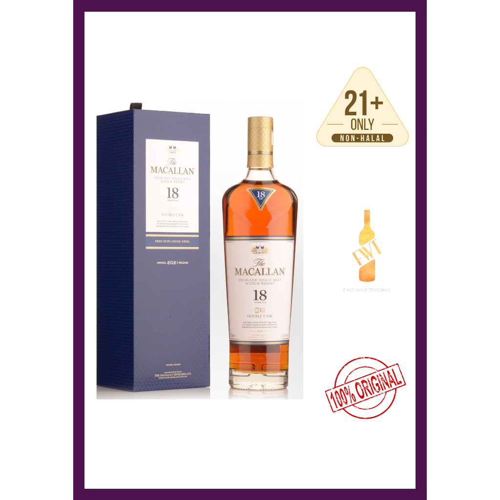 The Macallan Double Cask 18 Year Old Single Malt Scotch Whisky 700ML 43ABV | Shopee Malaysia
