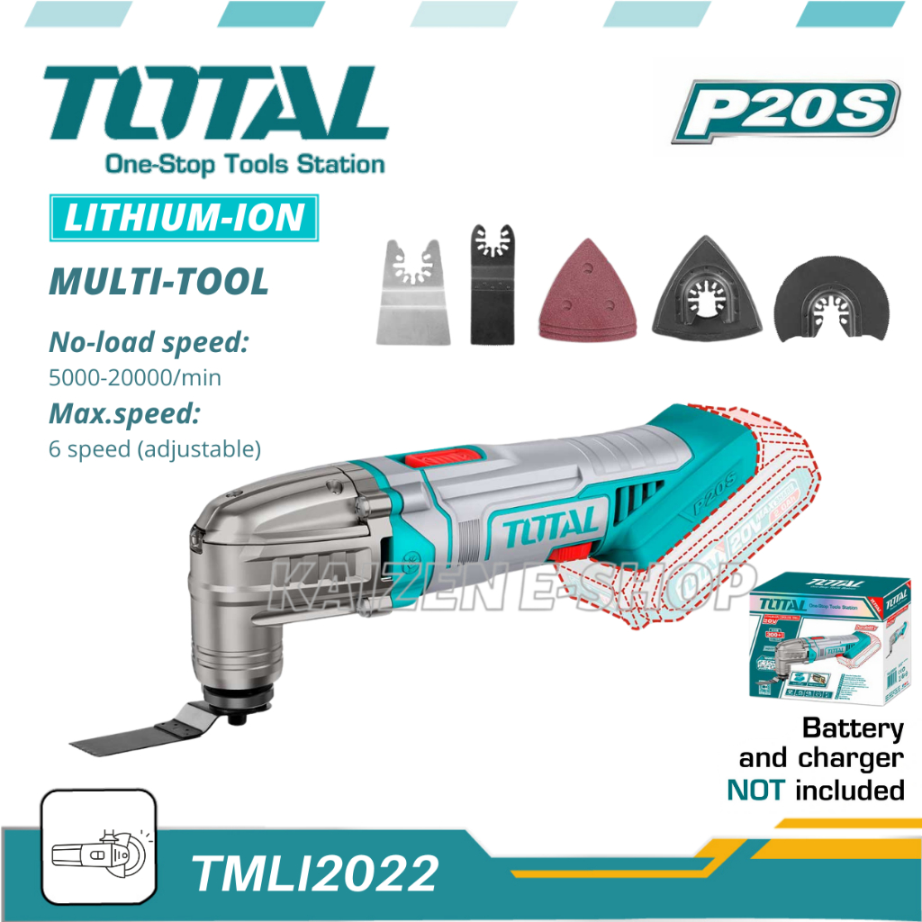TOTAL TMLI2022 20V LITHIUM-ION MULTI FUNCTION TOOLS WITH ACCESSORIES (REPLACEMENT MODE TMLI2001 ...