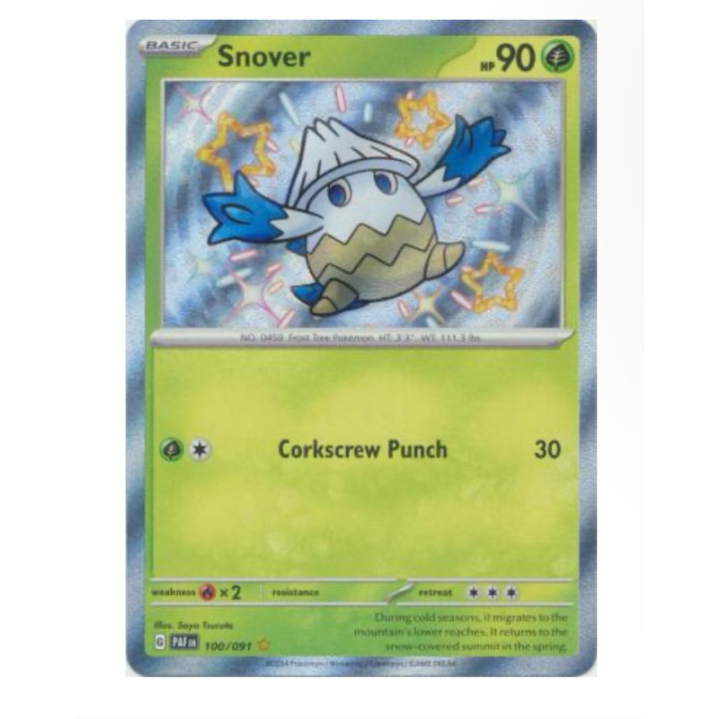 Pokemon TCG - Scarlet & Violet | Paldean Fates | Snover - 100/091 ...