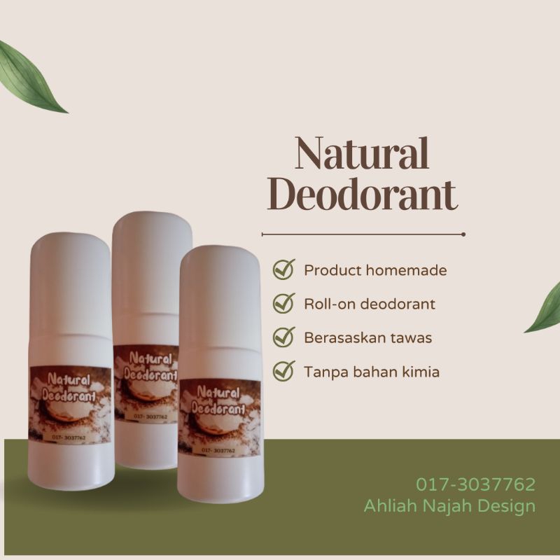 NATURAL DEODORANT TAWAS ALUM 50ML | Shopee Malaysia