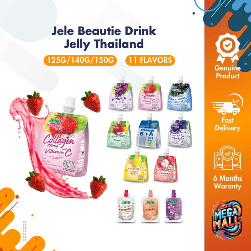Jele Beautie Drink Jelly Thailand Collagen Glutathione Vitamin A C E Low Calories 150g ...