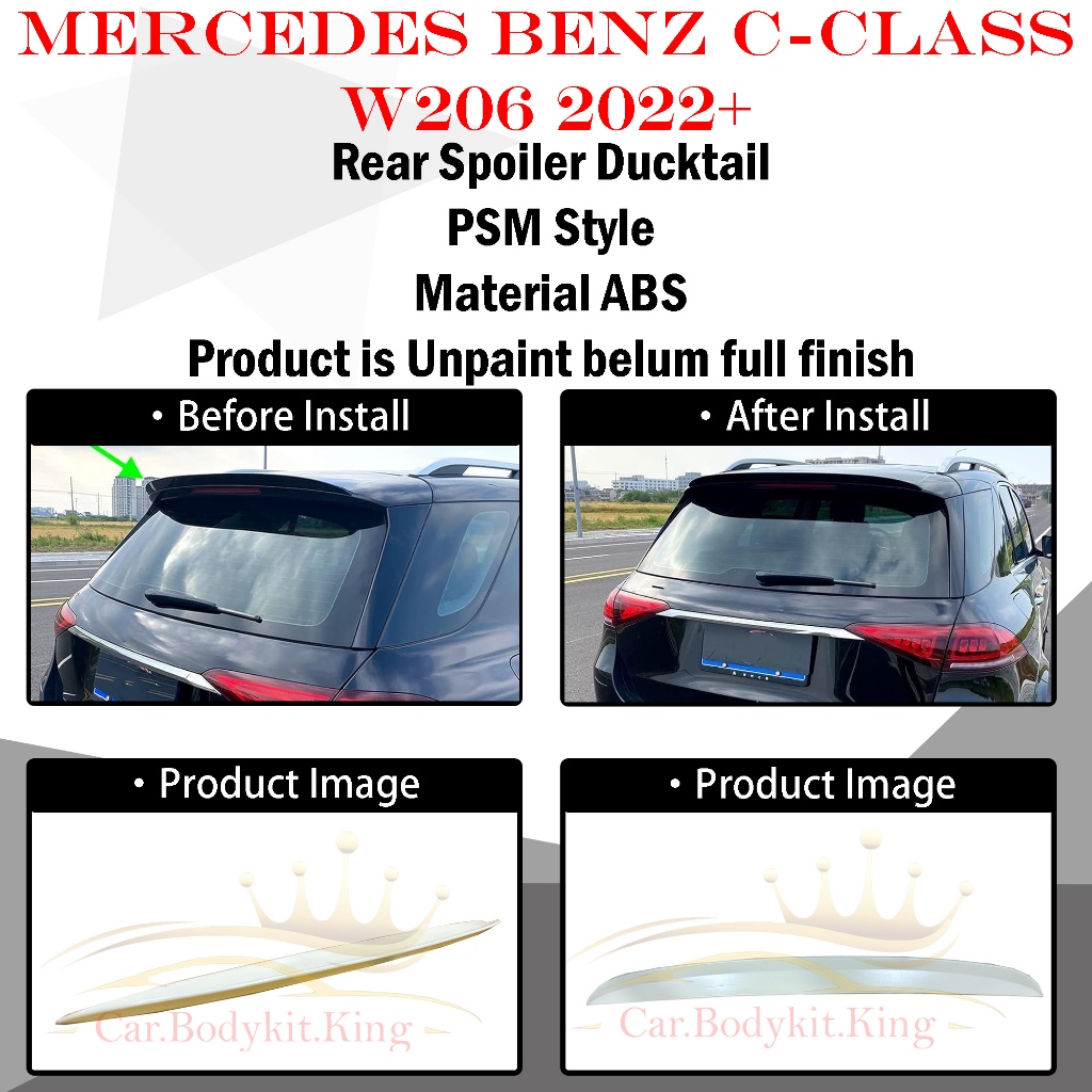 MERCEDES BENZ GLE W176 GLE350 GLE450 GLE53 2020+ ROOF WING REAR ROOF ...