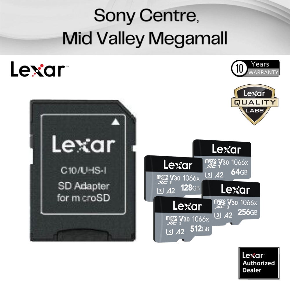 Lexar 64GB / 128GB / 256GB / 512GB Professional 1066x microSDXC UHS-I ...