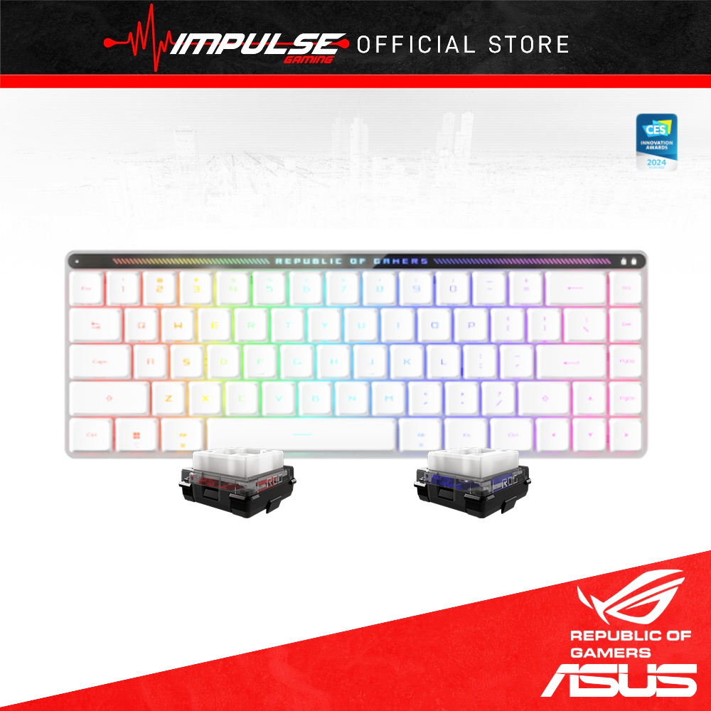 ASUS ROG M603 Falchion RX Low Profile 65% Wireless Gaming Keyboard with ...