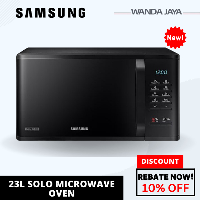 Samsung 23L Solo Microwave Oven with Quick Defrost MS23K3513AK MG23K3513GK | Shopee Malaysia