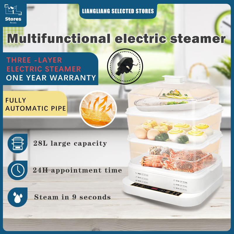 【READY STOCK】 28L electric steamer smart multi cooker trio steamer food ...