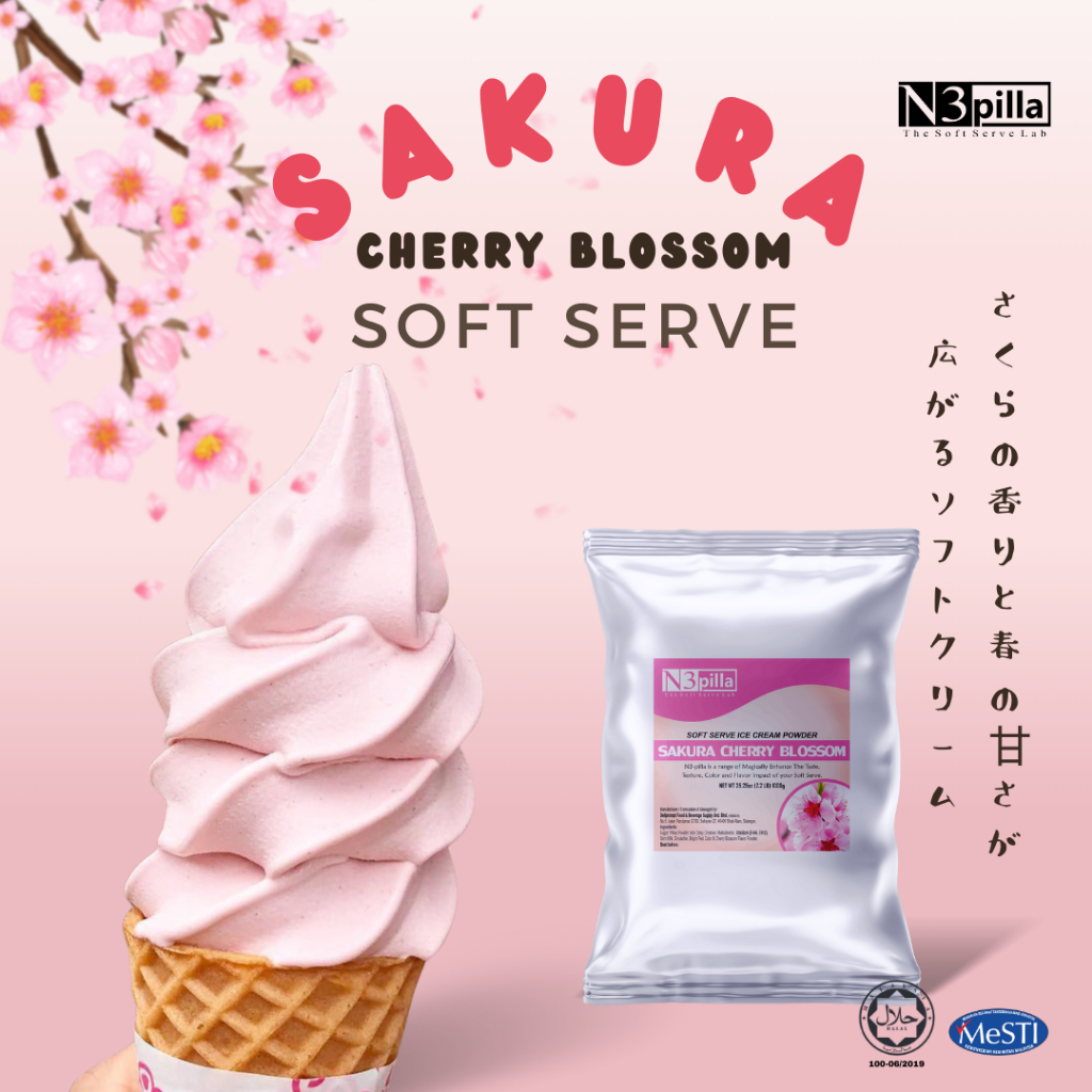 N3 Sakura Cherry Blossom Soft Serve Ice Cream Powder 1KG | Shopee Malaysia