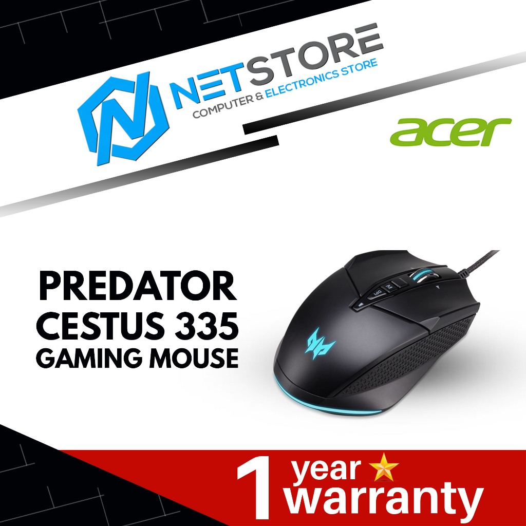 ACER Predator Cestus 335 Gaming Mouse - GP.MCE11.01Q | Shopee Malaysia