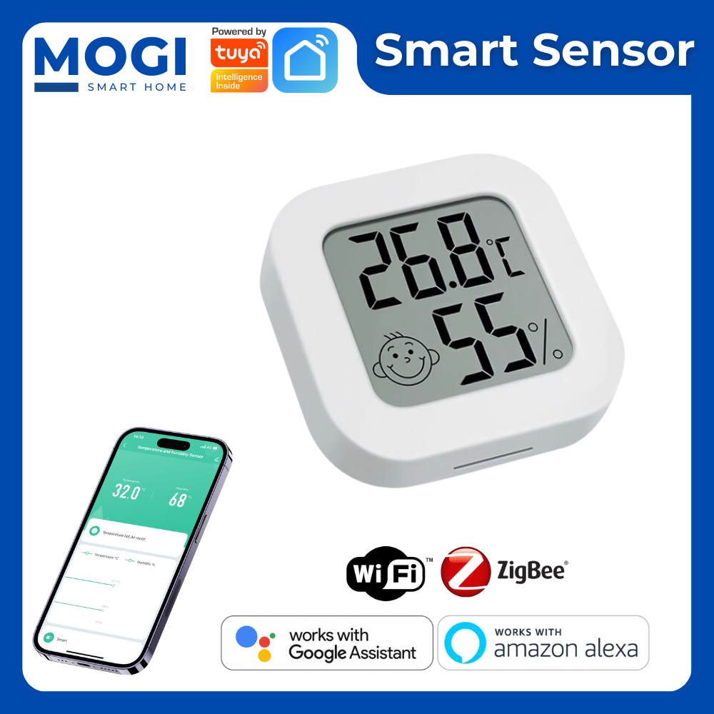 MOGI Smart Temperature & Humidity Sensor Alarm Wifi Zigbee Tuya Smart ...