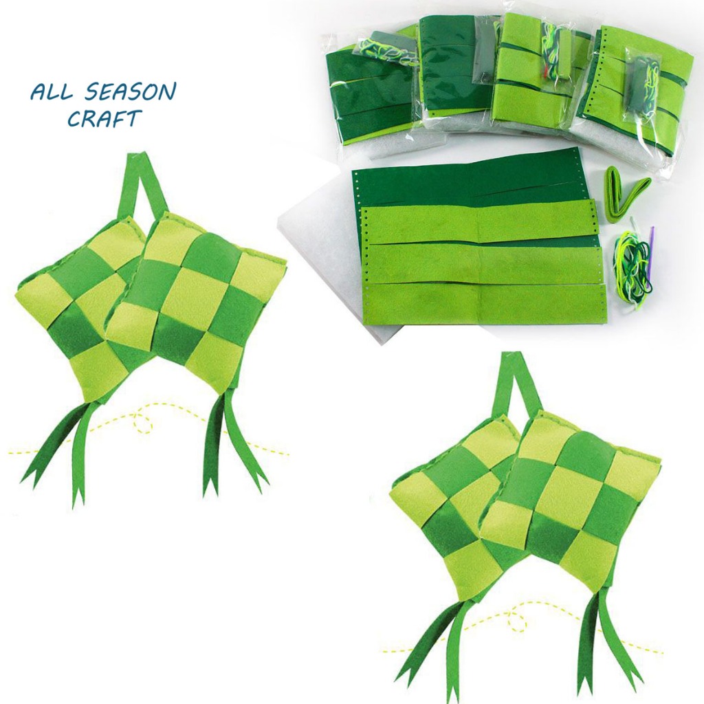 Ketupat/ Felt Ketupat Plushie Hari Raya 2024 Educational Art Craft For ...