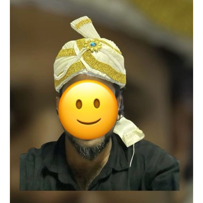 Thalapa / Embellished Art Silk Turban ( Very Big size / Wedding Thalapa ...