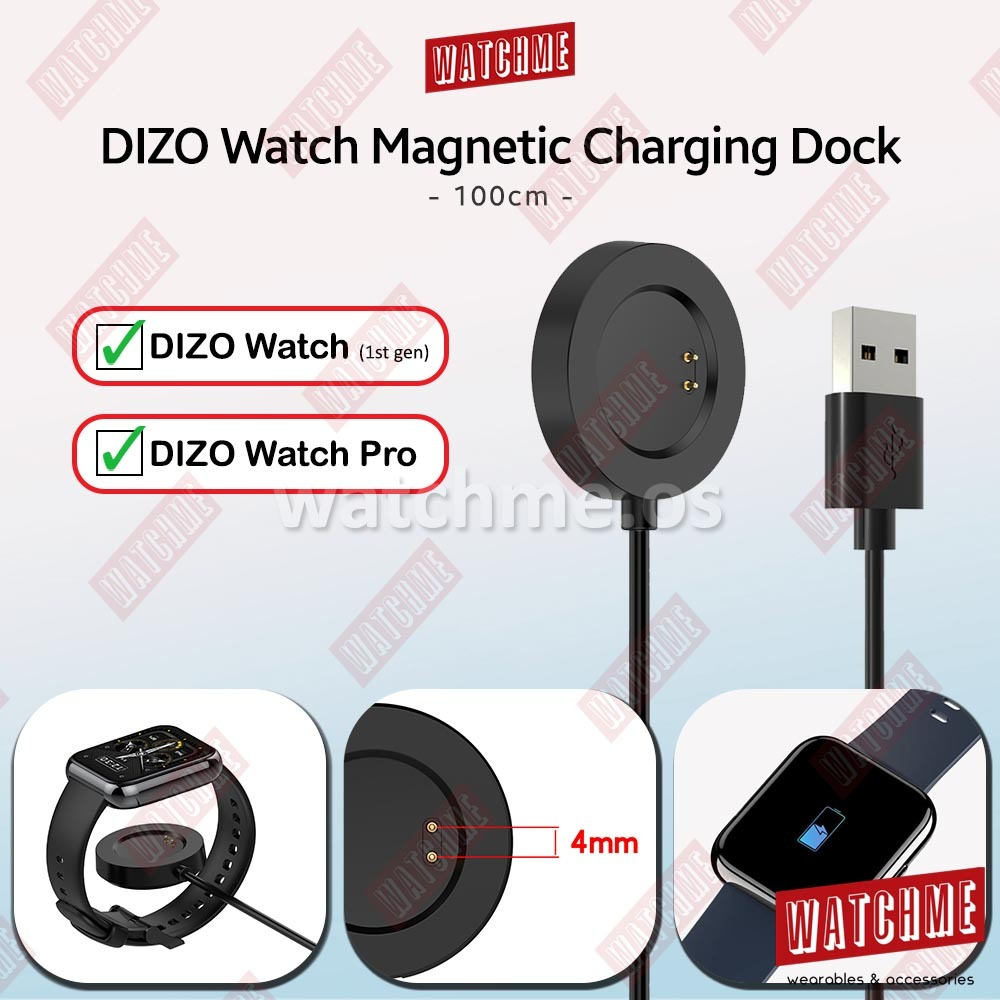 DIZO Watch, Watch Pro Magnetic Charging Dock, USB Cable Charge 100cm ...