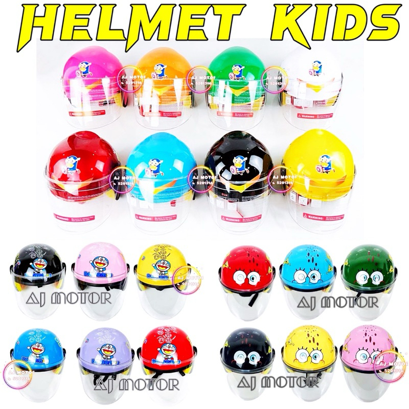 KIDS HELMET WITH VISOR KID TOPI + CERMIN CHIL CHILDREN BUDAK KECIL ...