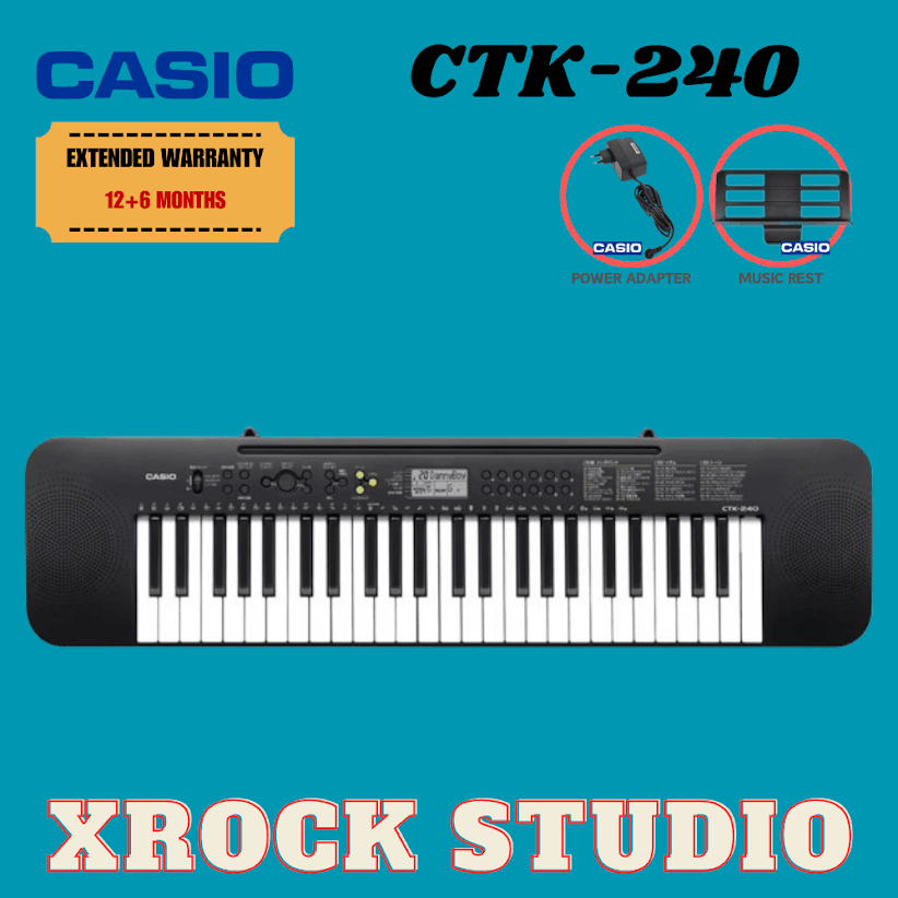 Casio CTK-240 49-Keys Standard Keyboard With Keyboard Bench, Keyboard ...